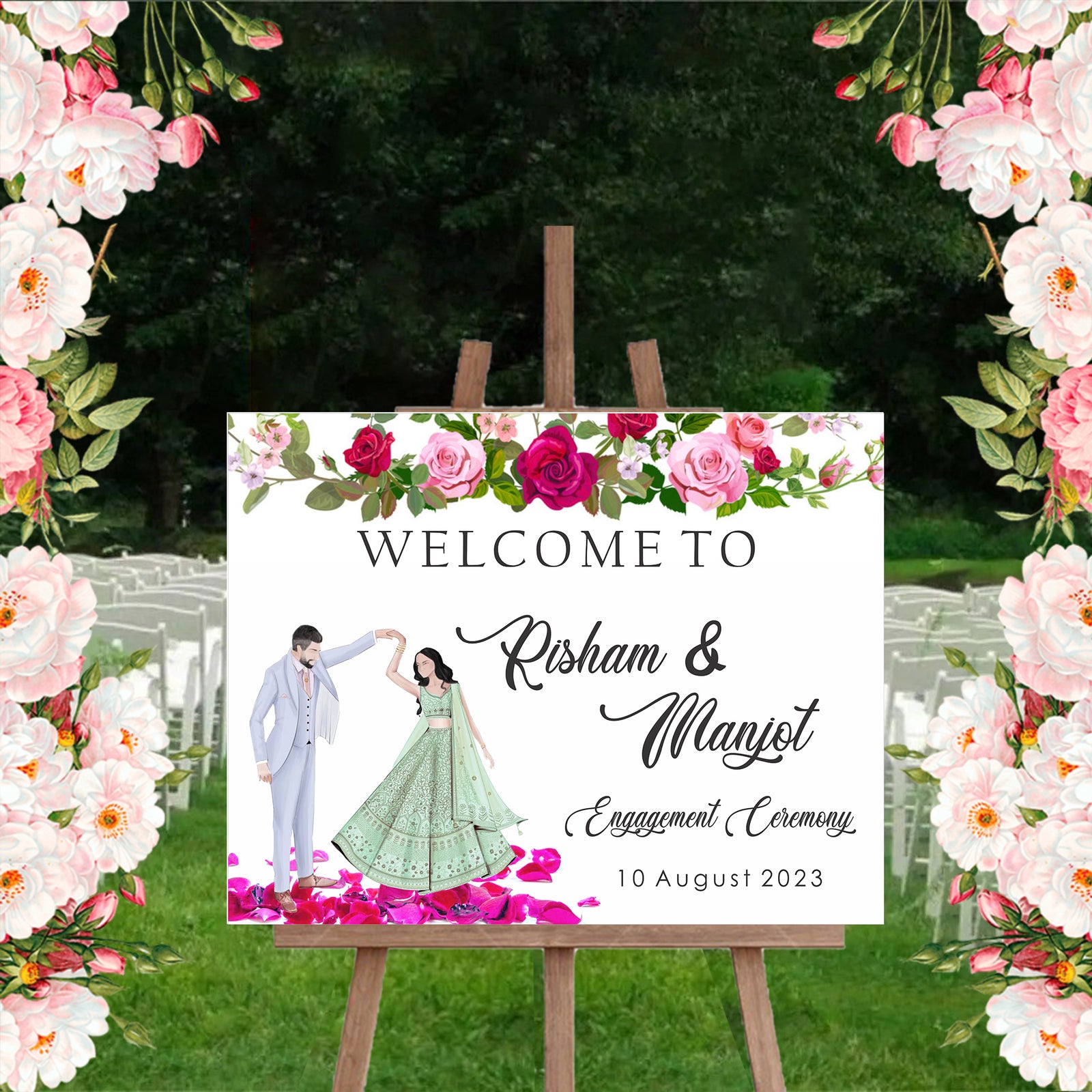 Buy Indian Wedding Ceremony Welcome Board | Party Supplies | Thememyparty