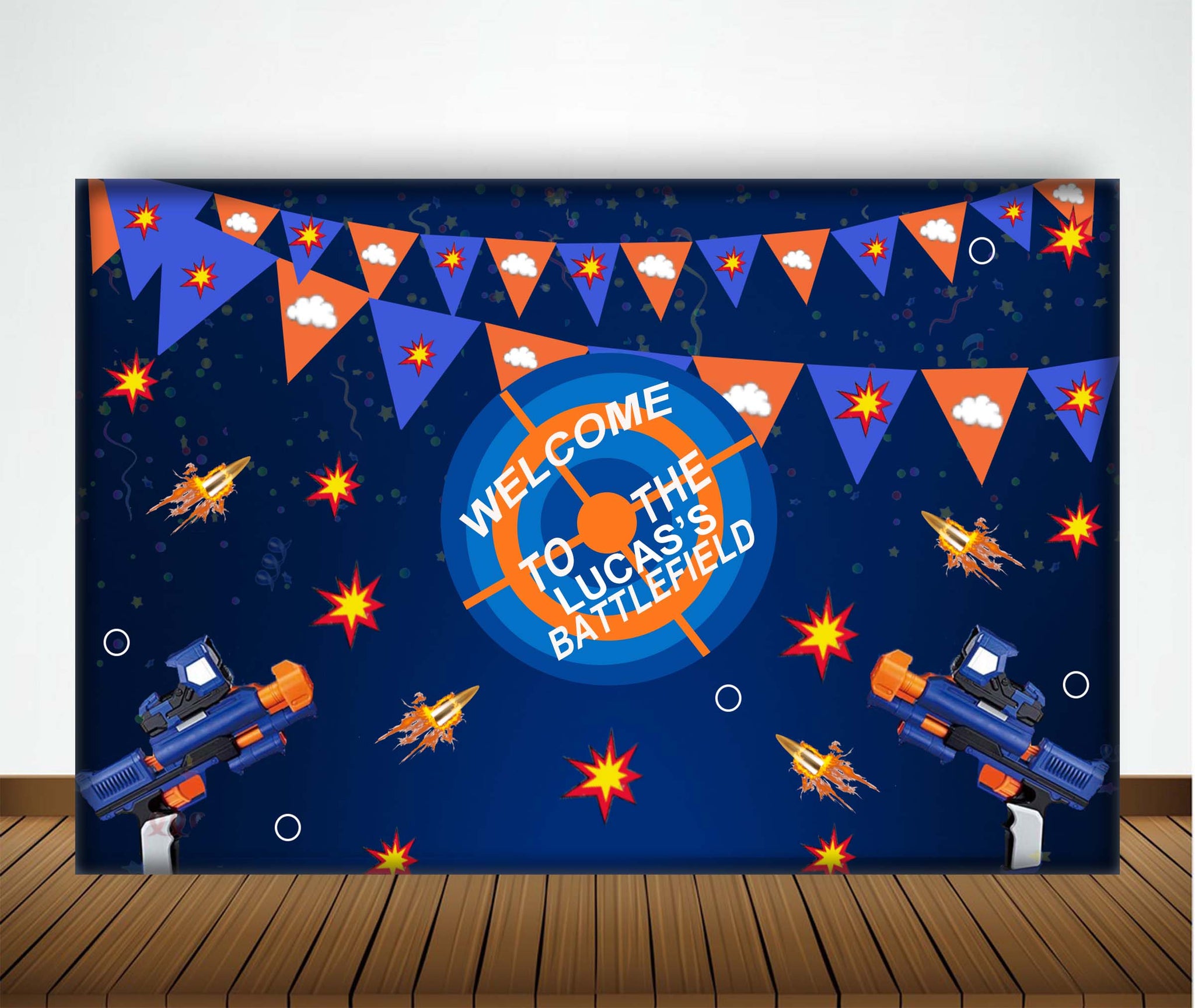 Buy Battlefield Party Theme Birthday Party Decoration Backdrop | Party ...