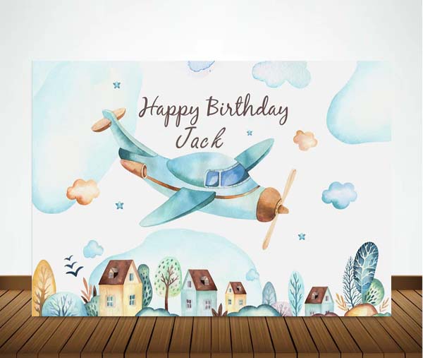 Buy Air Plane Theme Birthday Party Decoration Backdrop | Party Supplies ...