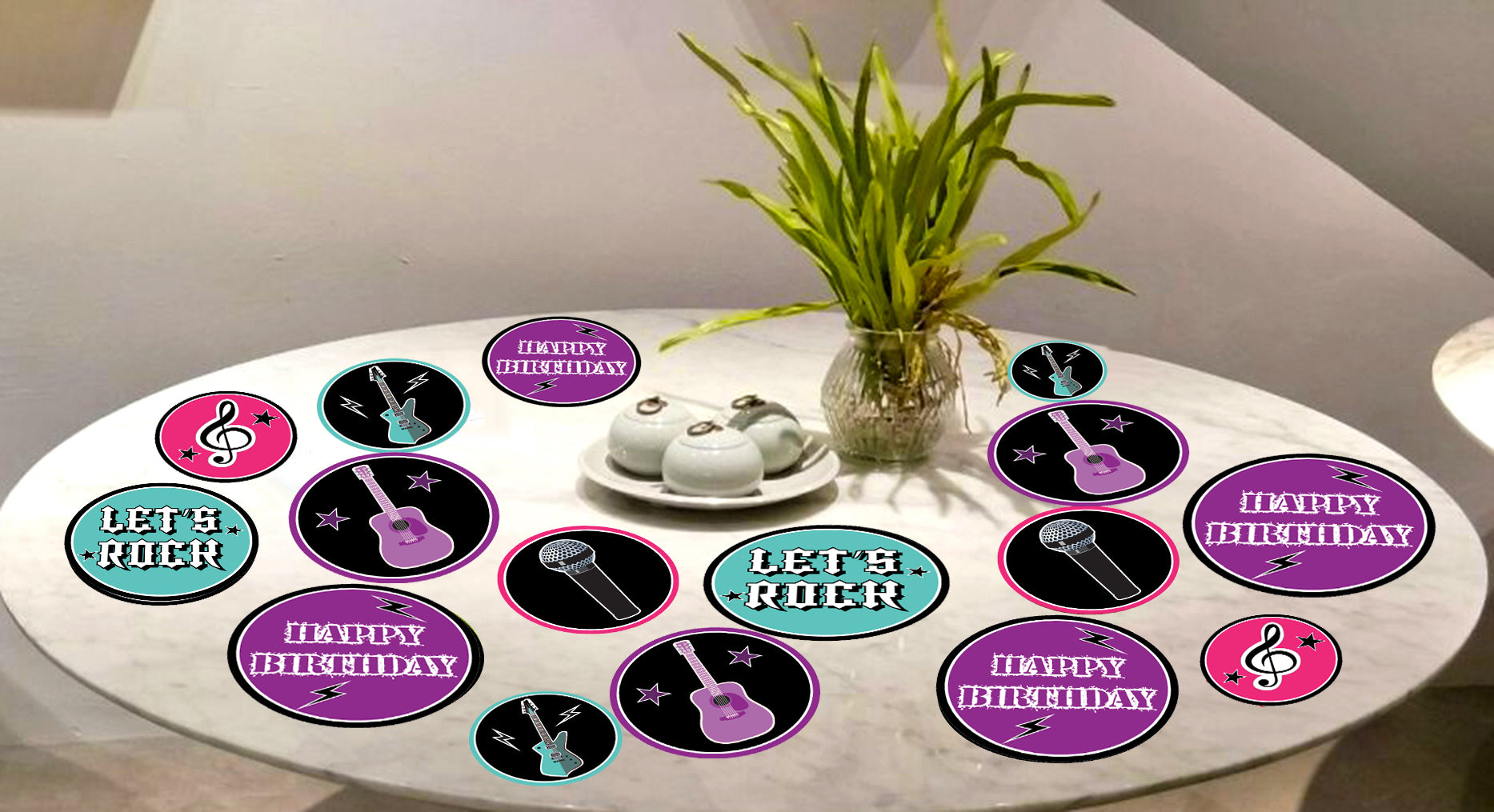 Buy Rockstar Birthday Party Decoration Table Confetti | Party Supplies ...