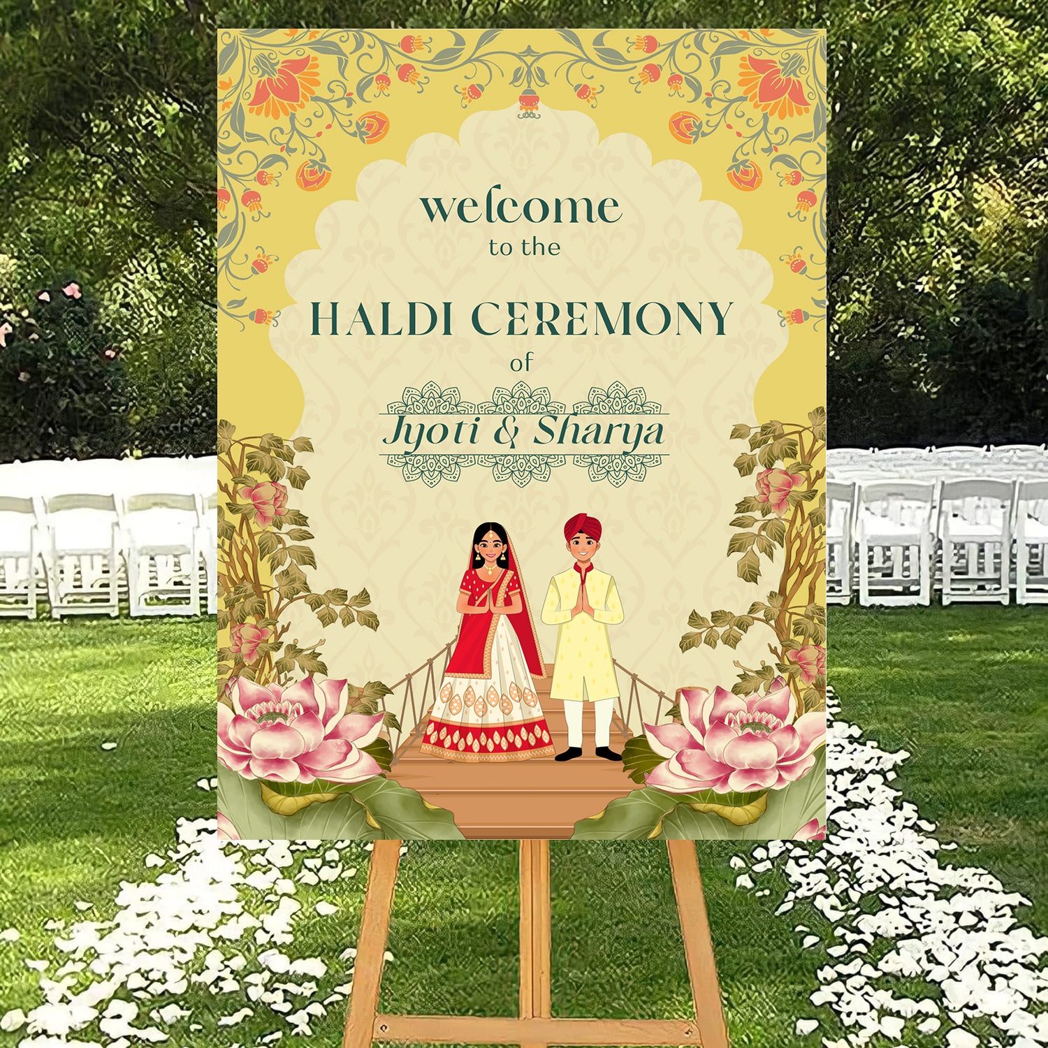 Buy Wedding Ceremony Welcome Board | Party Supplies | Thememyparty
