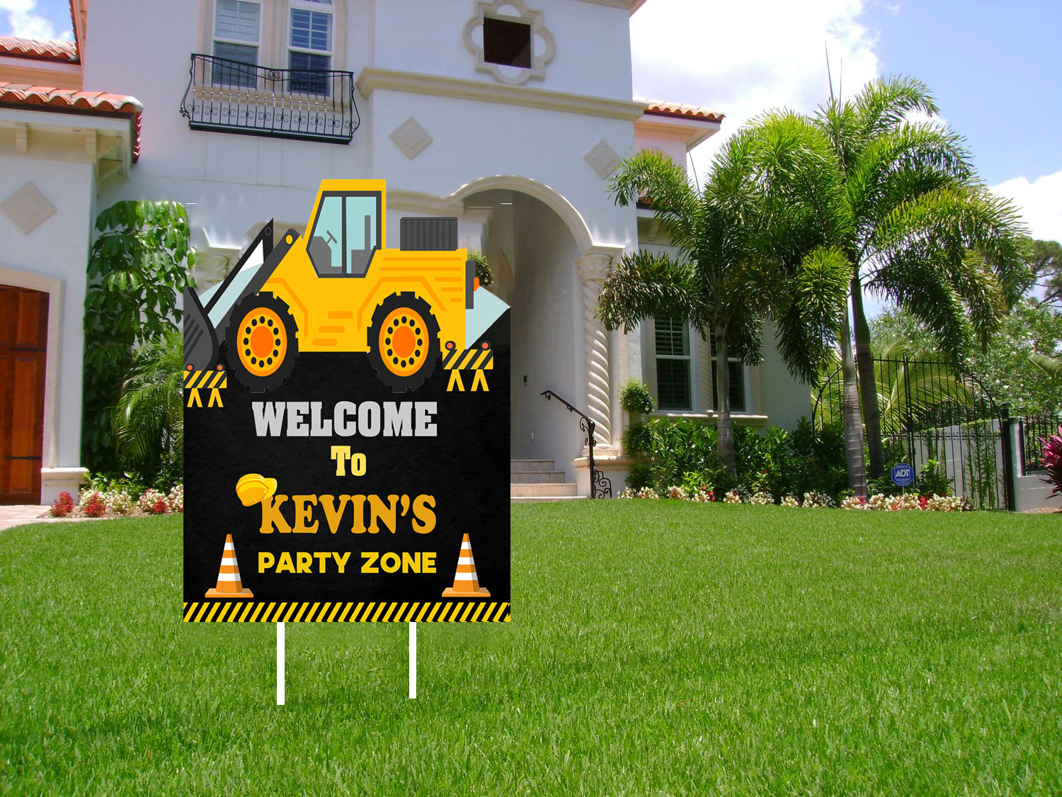 Buy Construction Birthday Party Welcome Board | Party Supplies ...