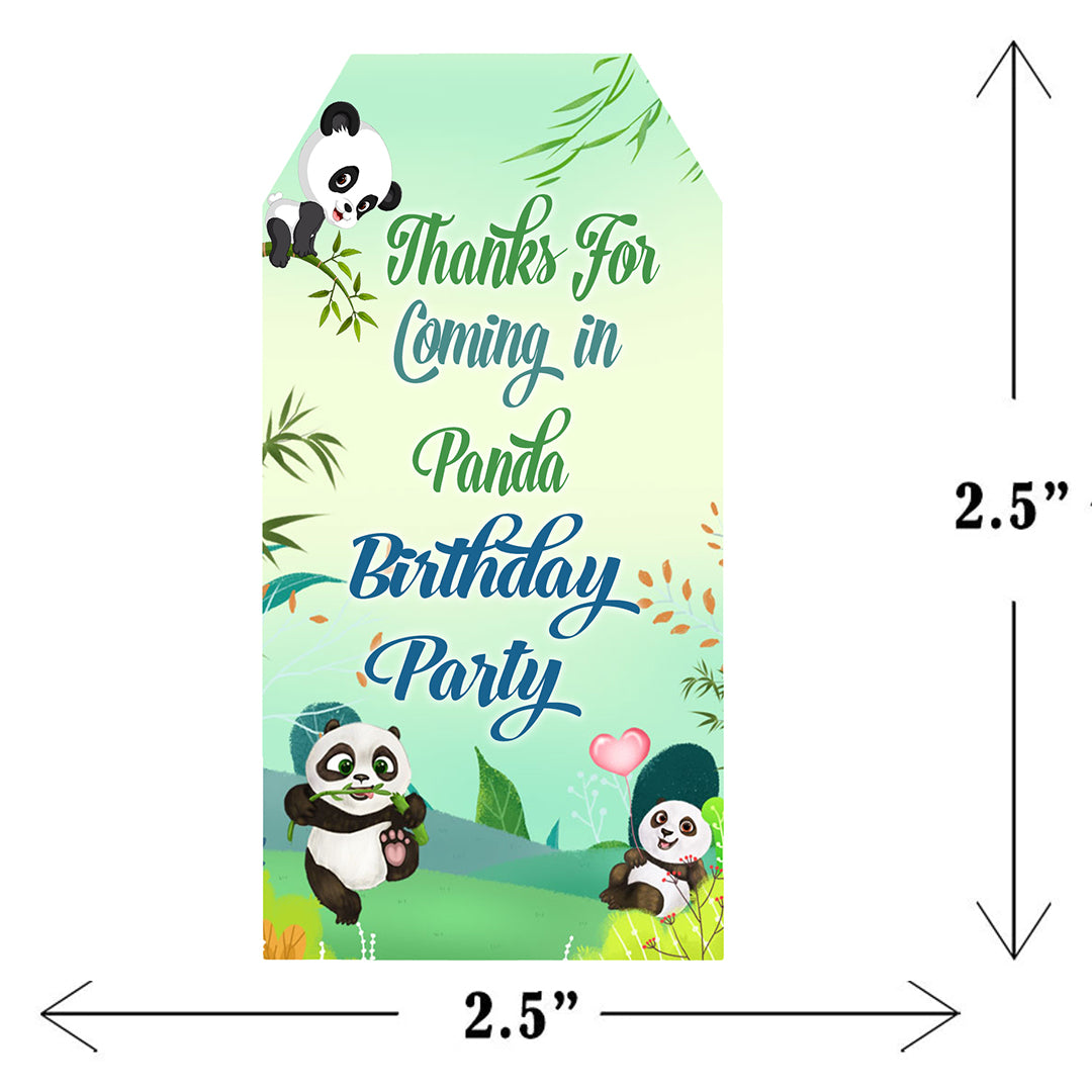 Buy Panda Birthday Party Decoration Thank You Gift Tags | Party ...
