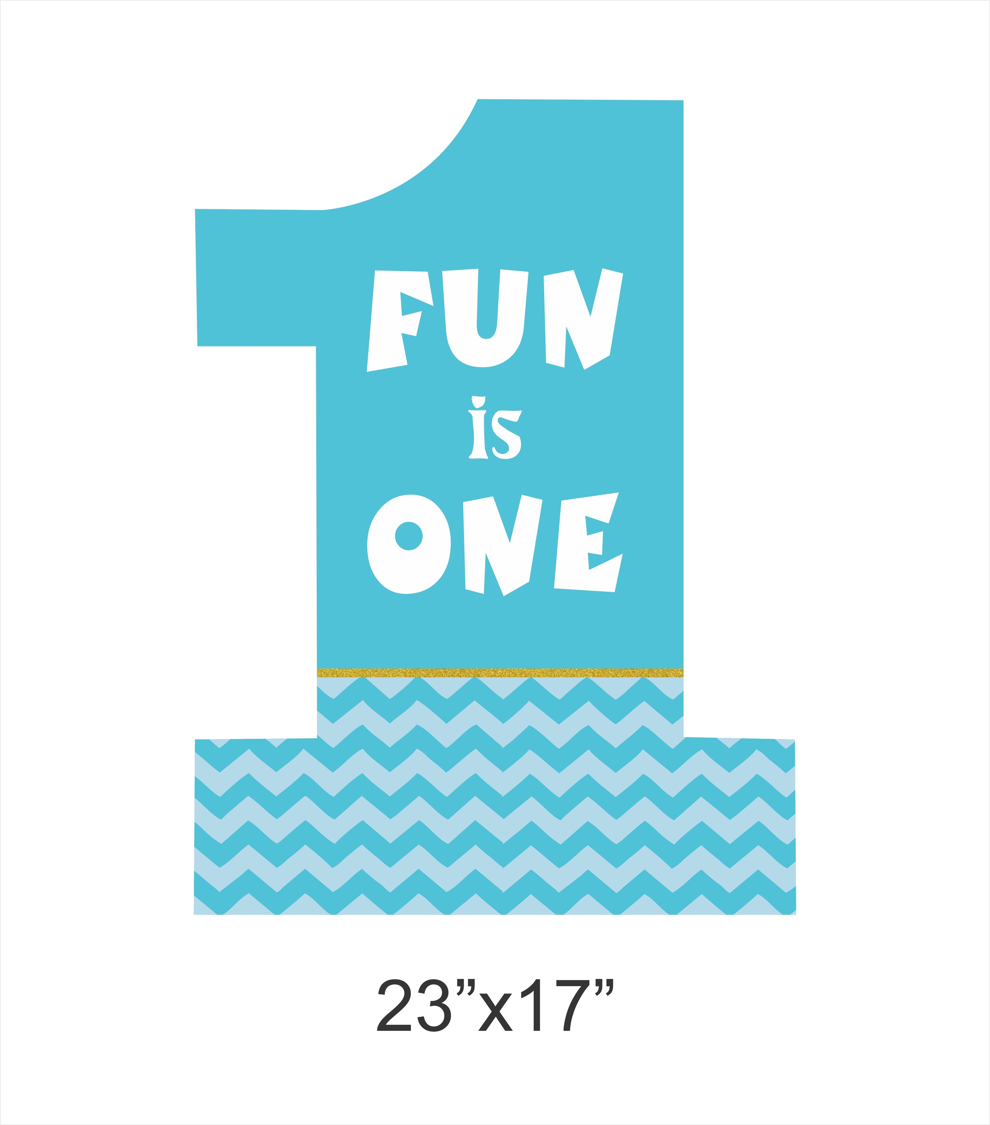 Buy One Is Fun Birthday Party Welcome Board | Party Supplies | Thememyparty