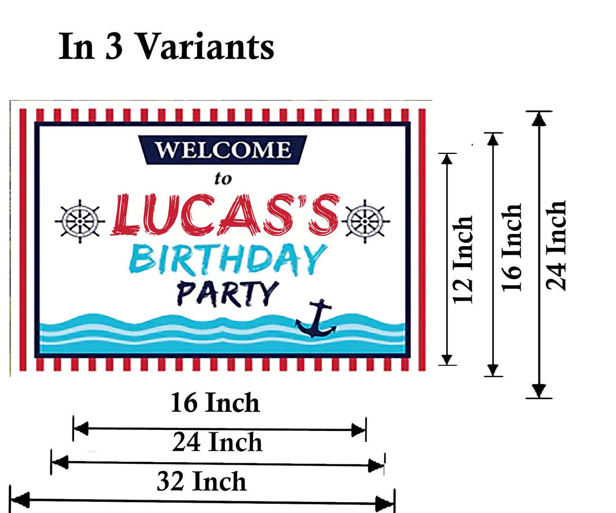 Buy Nautical Theme Birthday Party Welcome Board | Party Supplies ...