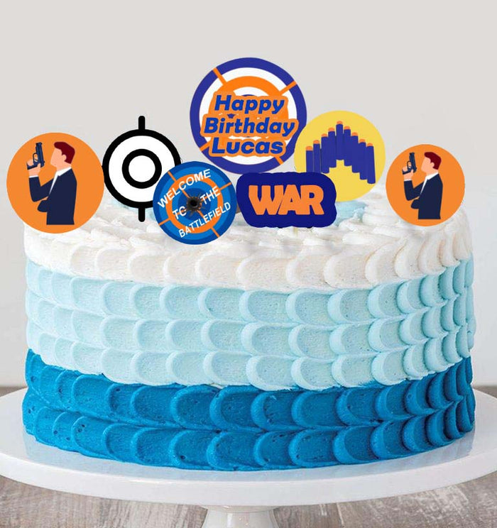 Buy Battlefield Party Theme Birthday Party Cake Topper /Cake Decoration ...