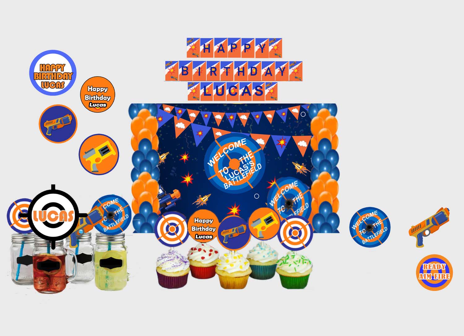 Buy Battlefield Birthday Party Decoration Complete Party Kit | Party ...