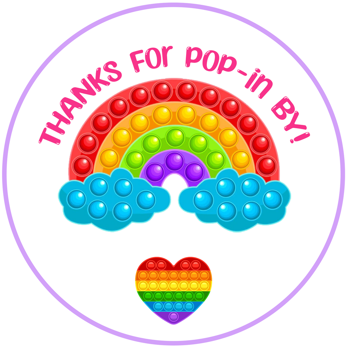 Buy Pop It Birthday Party Decoration Thank You Gift Tags | Party ...