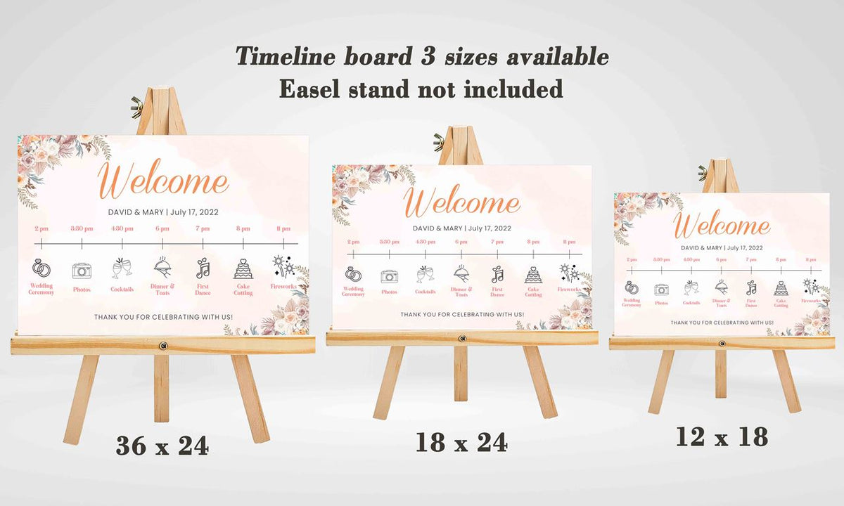 Buy Wedding Day Timeline Board | Party Supplies | Thememyparty